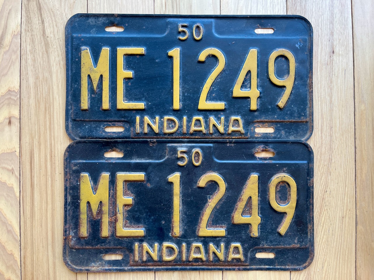 1950 Pair of Indiana License Plates – RusticPlates